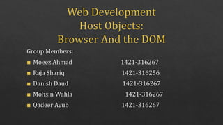 Web development | PPTX | Web Design and HTML | Internet