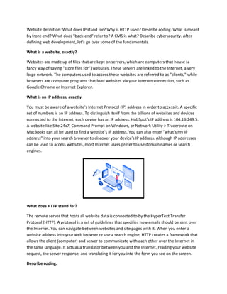 web development.pdf | Web Development | Internet