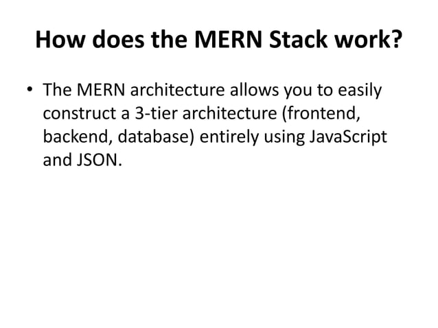 web development with mern stack in power point | PPTX | Web Development | Internet