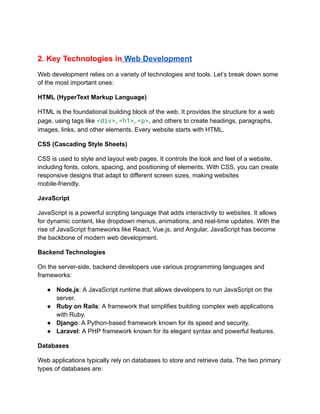 Web Development : A Comprehensive Guide | PDF