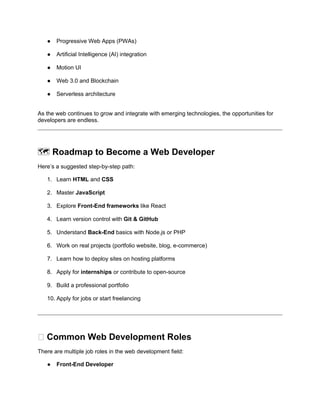 Mastering the Future with Web Development | DOCX