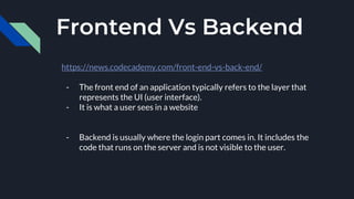 Web Development - Roadmap to MERN stack development | PPTX