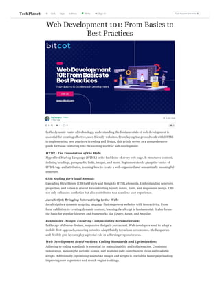 Web Development 101 From Basics to Best Practices | PDF