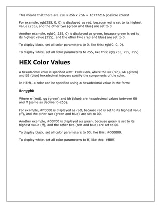 Web Development 2 (HTML & CSS) | PDF