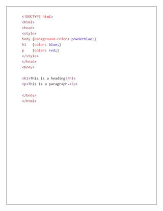 Web Development 2 (HTML & CSS) | PDF