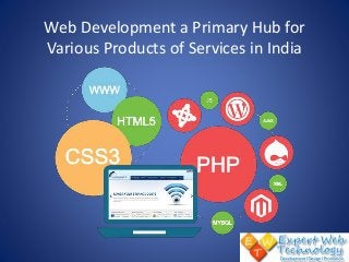 Web Development a Primary Hub for Various Products of Services in India
