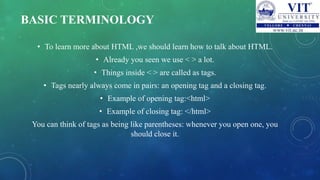 Web development basics | PPTX | Web Design and HTML | Internet