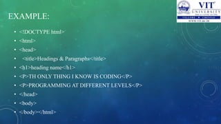 Web development basics | PPTX | Web Design and HTML | Internet