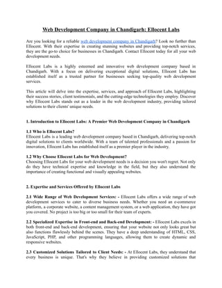 Web Development Company in Chandigarh Ellocent Labs.pdf