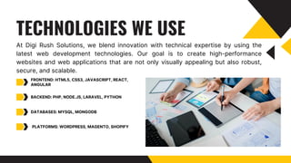 Web Development Company In India | Digi Rush Solutions | PDF