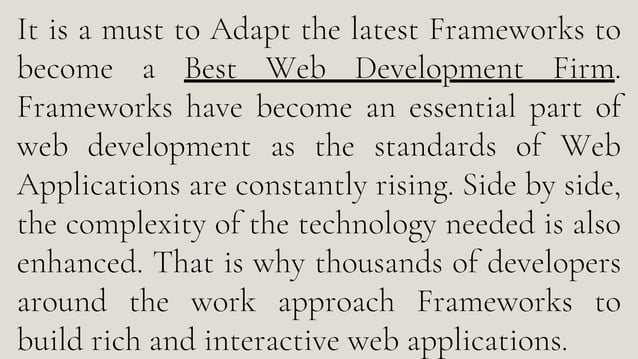 Frameworks for Web Development | PDF | Web Development | Internet