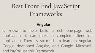 Frameworks for Web Development | PDF