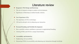 Web Development Internship at Bharat Intern | PPTX