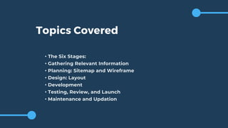 Web development life cycle by a web design & development company | PPT