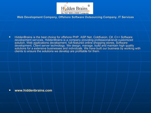 Web Development Ppt | PPT