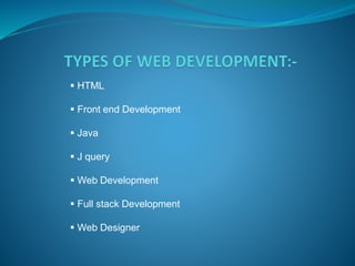 Web Development Course Mahad | PPTX | Web Development | Internet