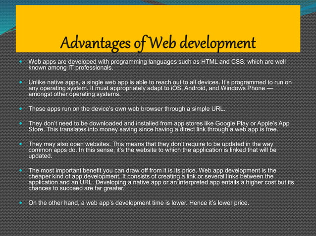 Web development presentation | PPT