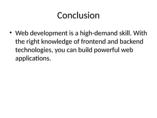 Web_Development_Presentation.pptx for bca | PPT