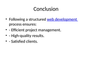 Step-by-Step Guide to the Web Development Process | PPTX