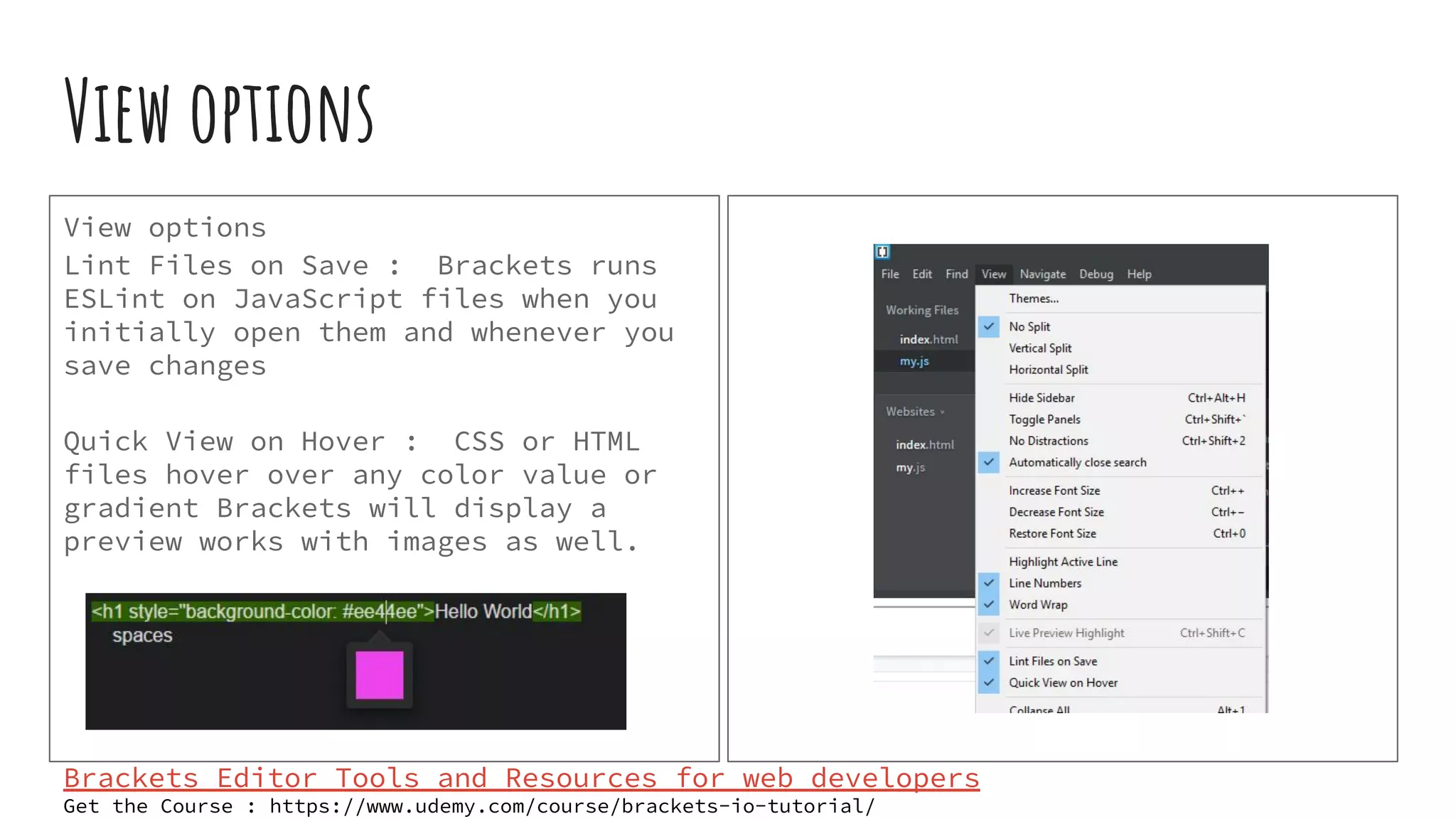 Web development resources brackets | PPT