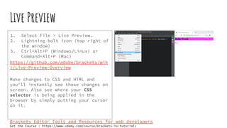 Web development resources brackets | PPT