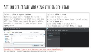 Web development resources brackets | PPT