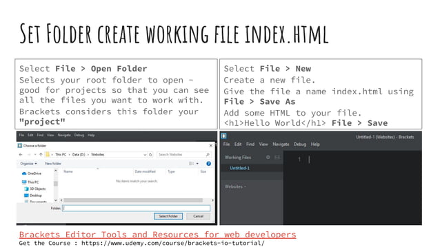 Web development resources brackets | PPT