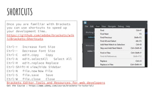 Web development resources brackets | PPT