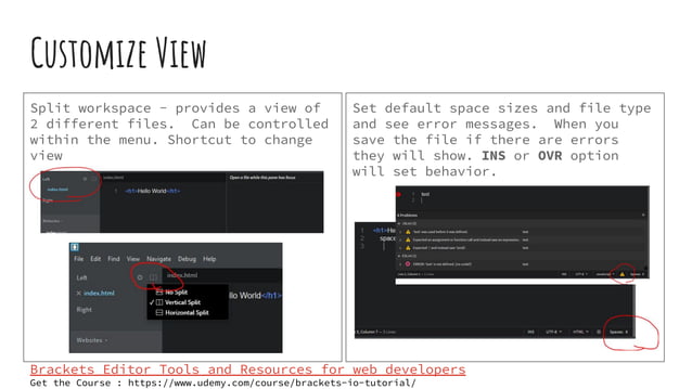 Web development resources brackets | PPT
