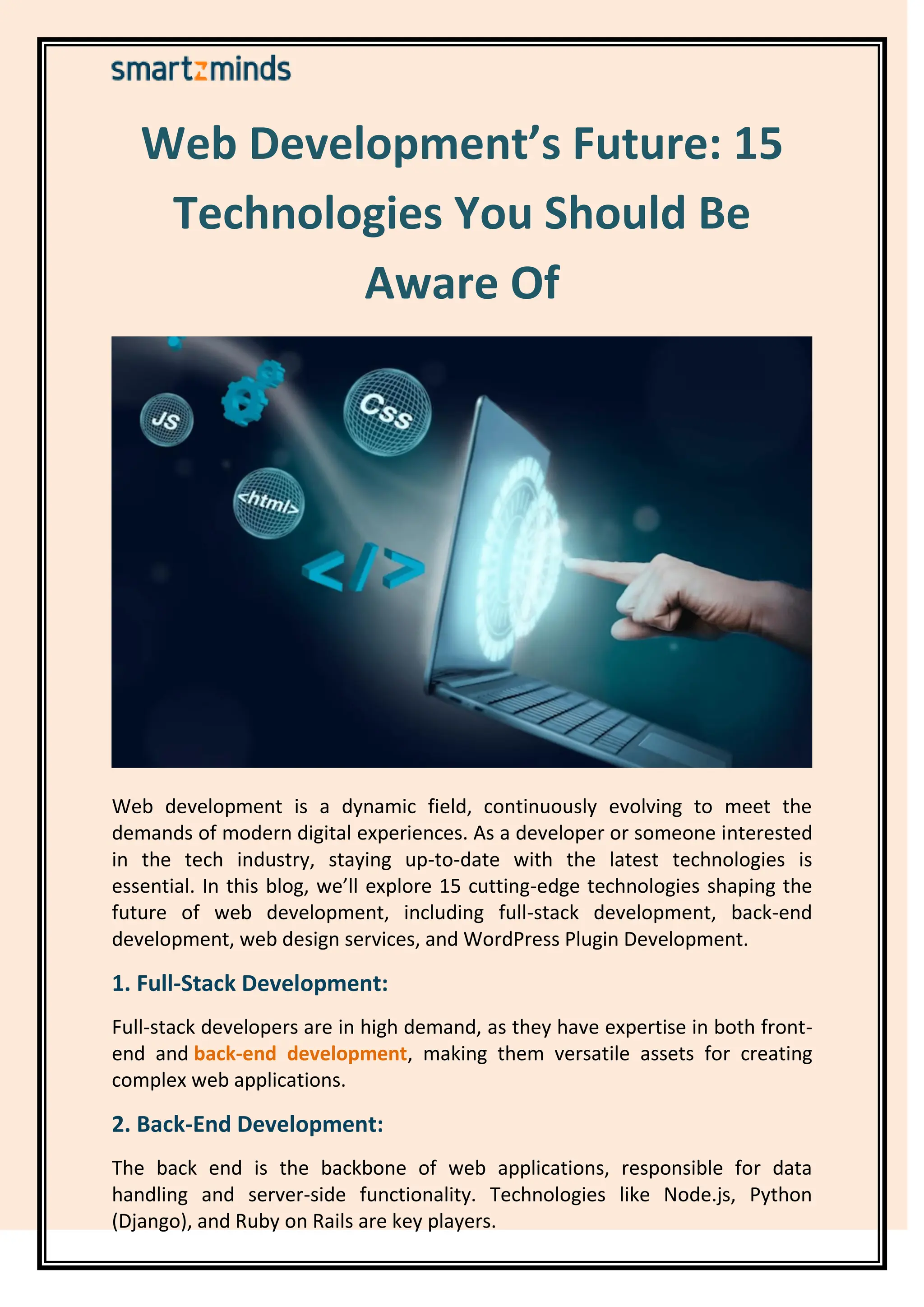 Web Development’s Future: 15 Technologies You Should Be Aware Of | PDF