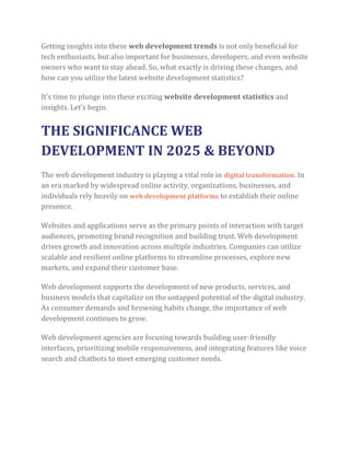 Web Development Statistics You Should Know in 2025 | PDF