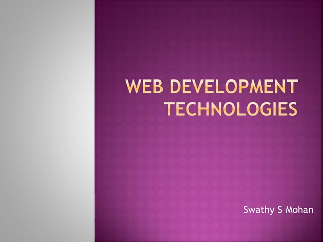 Latest Web development technologies 2021 | PPT