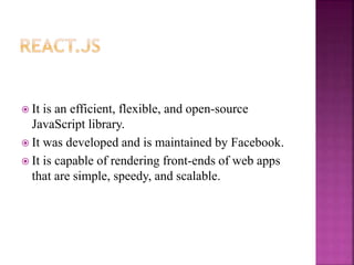 Latest Web development technologies 2021 | PPT