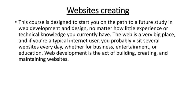 Web Development Training Courses In Lahorepptx 
