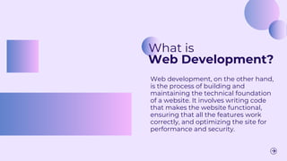 Web Development vs. Web Design: Understanding the Difference | PPT