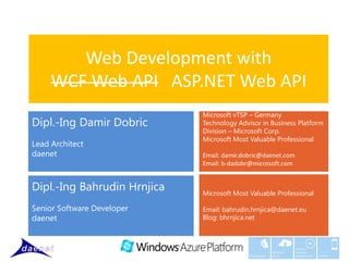 Web development with ASP.NET Web API | PPTX | Data Storage and Warehousing | Computing