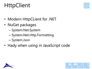 Web development with ASP.NET Web API | PPTX | Data Storage and Warehousing | Computing