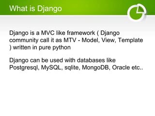 Web development with django - Basics Presentation | PPTX