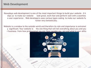 Web developnment | PPT | Free Download
