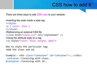 WebDev Simplified Day 1 ppt.ppt | Web Design and HTML | Internet