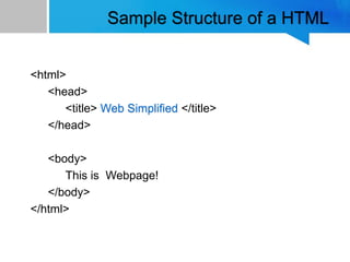 WebDev Simplified Day 1 ppt.ppt | Web Design and HTML | Internet