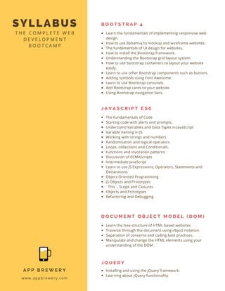 Web dev syllabus | PDF