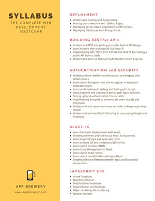 Web dev syllabus | PDF