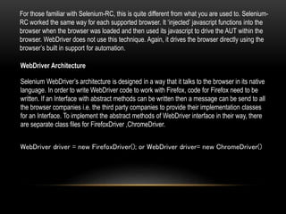 Web driver interface | PPT
