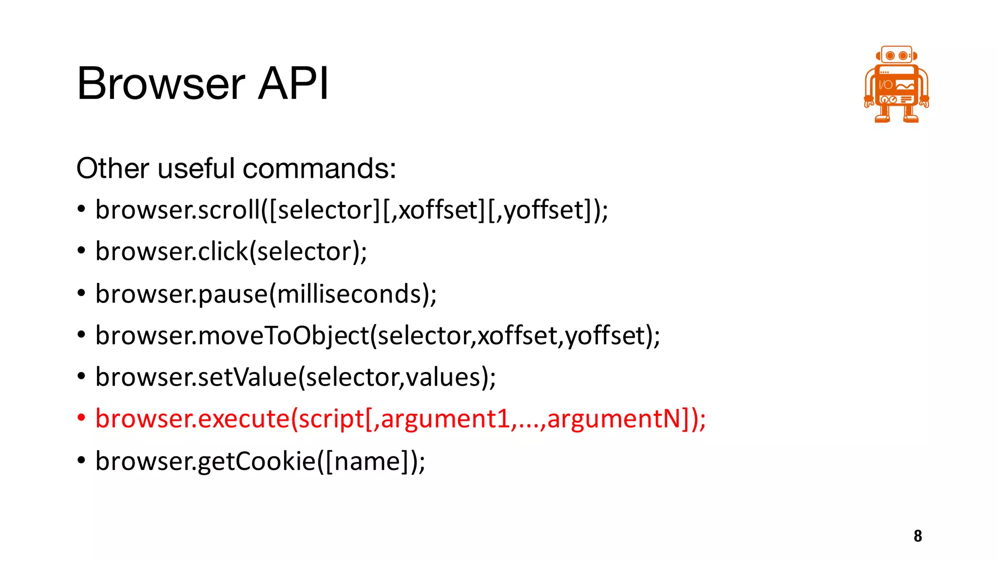 Webdriver io presentation | PDF