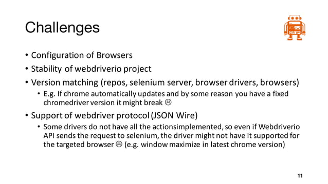 Webdriver io presentation | PDF | Browsers | Computer Software and ...
