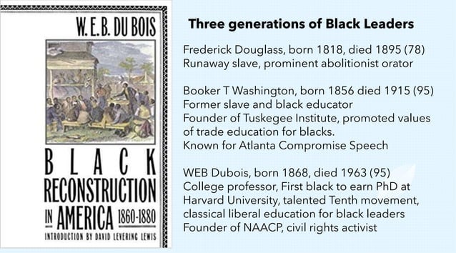 History of Black Reconstruction by WEB Dubois | PPT