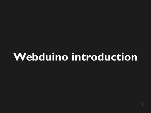 Webduino introduction | PPT