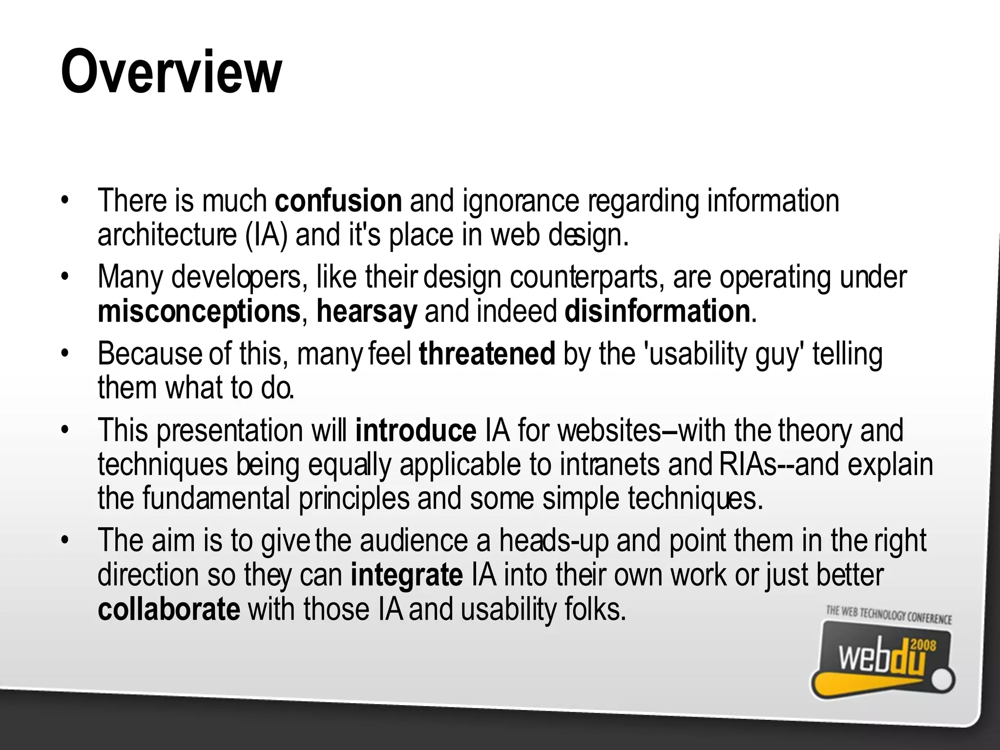 Demystifying Information Architecture | PPT | Web Development | Internet