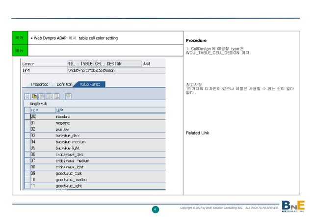 webdynpro for abap Cell Color Setting
